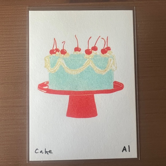 inciardi | Art | Cake Birthday Cherry Mini Art Print From Inciardi ...